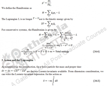 Lagrangian and Hamiltonian of a Relativistic Particle. – Classical Mechanics