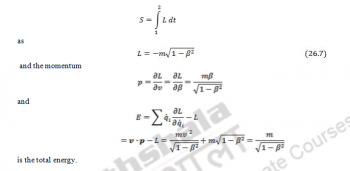 Lagrangian and Hamiltonian of a Relativistic Particle. – Classical ...