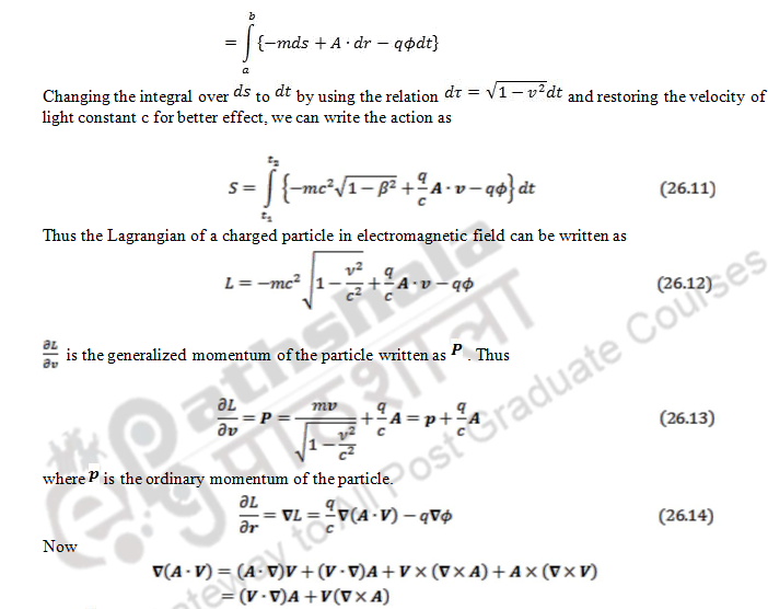 Lagrangian and Hamiltonian of a Relativistic Particle. – Classical ... Lagrangian and Hamiltonian of a Relativistic Particle. – Classical ...