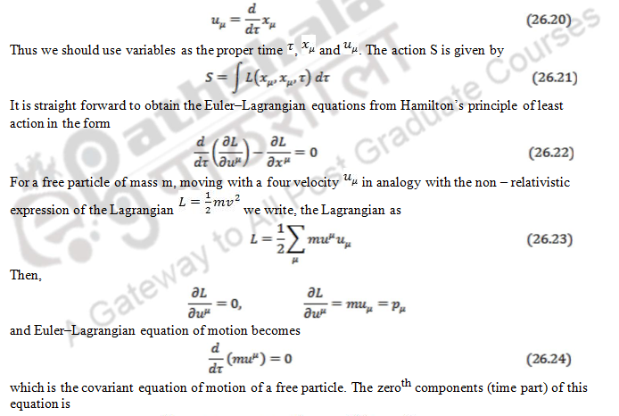 Lagrangian and Hamiltonian of a Relativistic Particle. – Classical ... Lagrangian and Hamiltonian of a Relativistic Particle. – Classical ...
