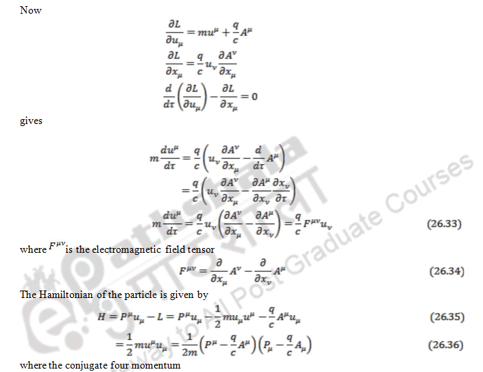 Lagrangian and Hamiltonian of a Relativistic Particle. – Classical ... Lagrangian and Hamiltonian of a Relativistic Particle. – Classical ...