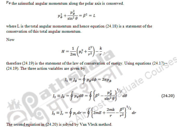 Hamilton-Jacobi Equation : Action Angle Variables – Classical Mechanics