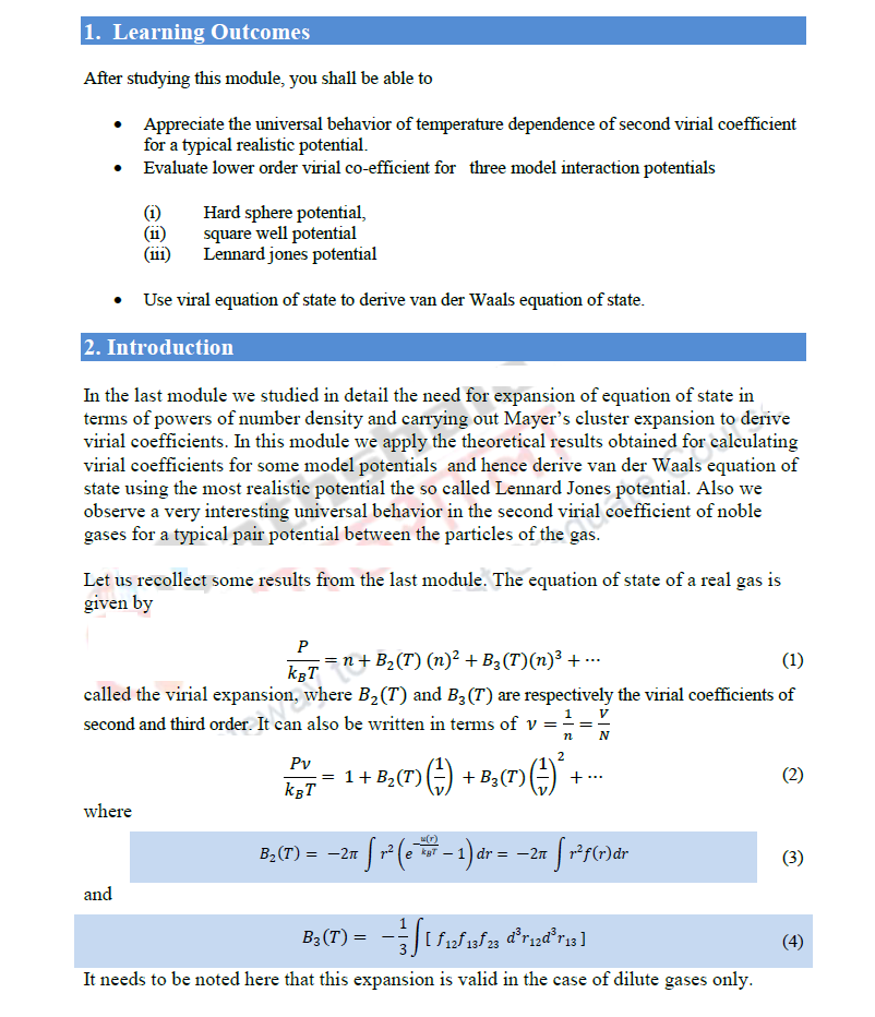 Classical System of Interacting Particles-III (Universal Behavior of Second Virial Coefficient ...