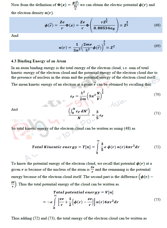 Fermi Gas Applications White Dwarf Stars Thomas Fermi Model Quantum Hall Effect