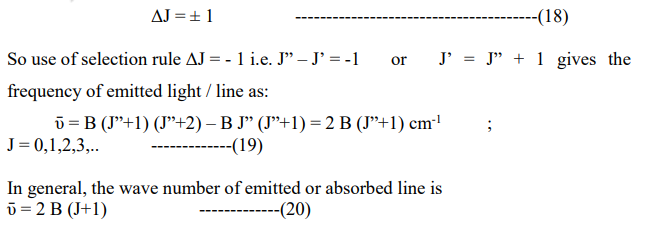 Rotational Spectrum – Atomic, Molecular and Laser Spectroscopy