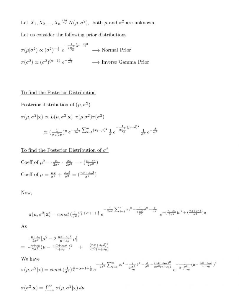 Bayesian Conjugate Priors For The Normal Distribution Part 3