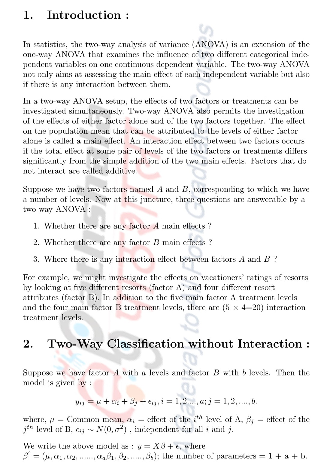 Two-Way ANOVA – Regression Analysis I