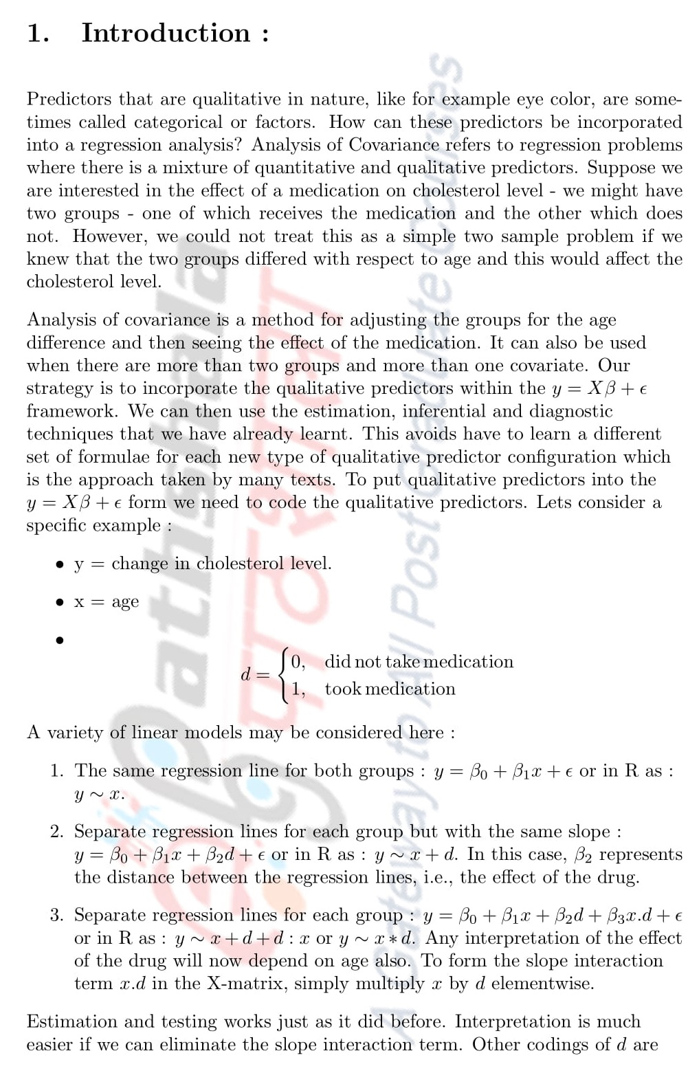 Ancova 3 Level Using R Regression Analysis I 