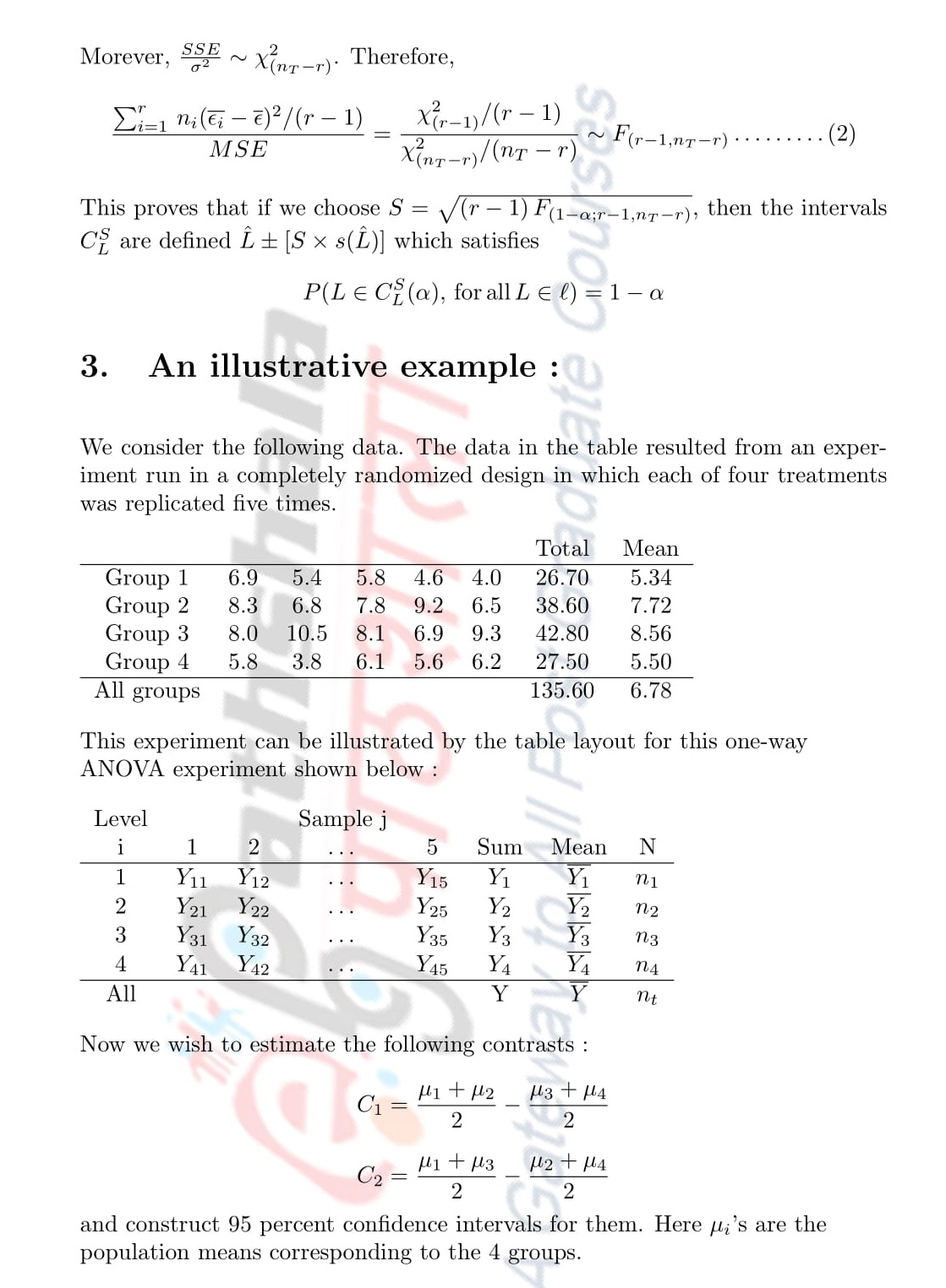 Scheffe’s Method of Multiple Comparison – Regression Analysis I