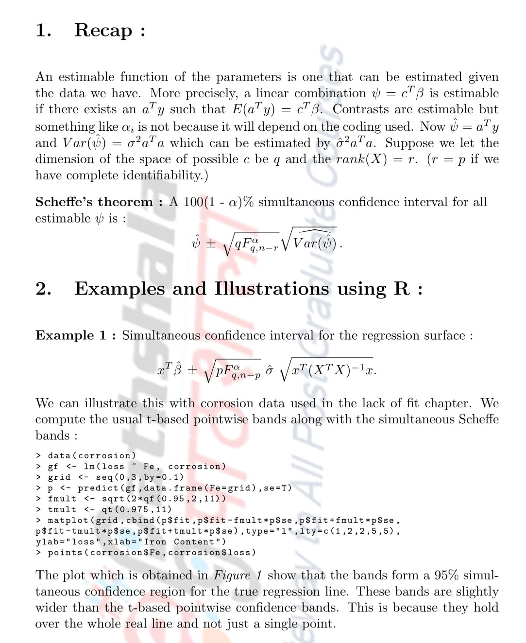 Scheffe’s Method using R – Regression Analysis I