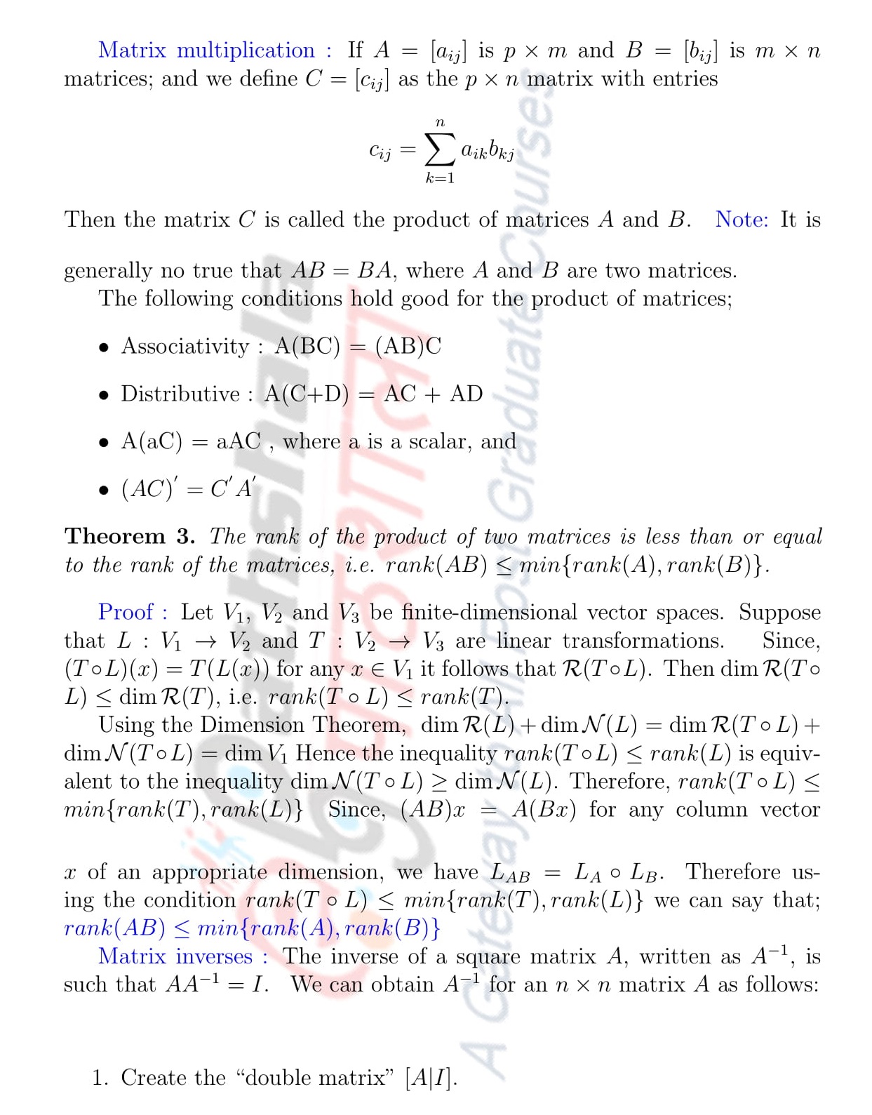 Linear Algebra II – Regression Analysis I