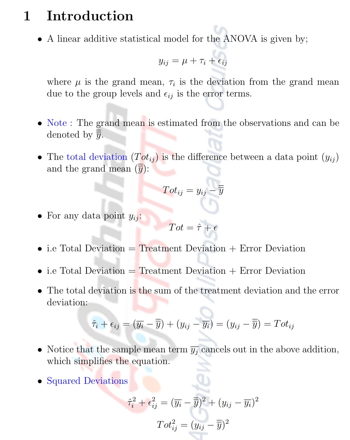 Theory of ANOVA – Regression Analysis I