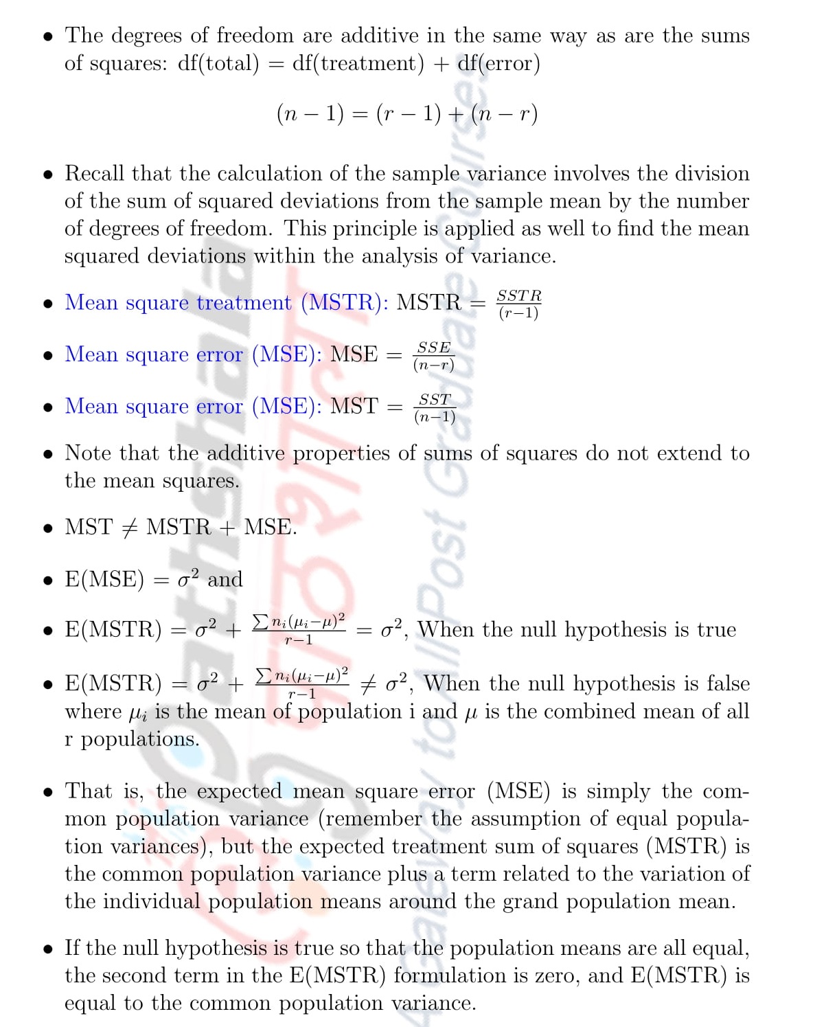 Theory of ANOVA – Regression Analysis I